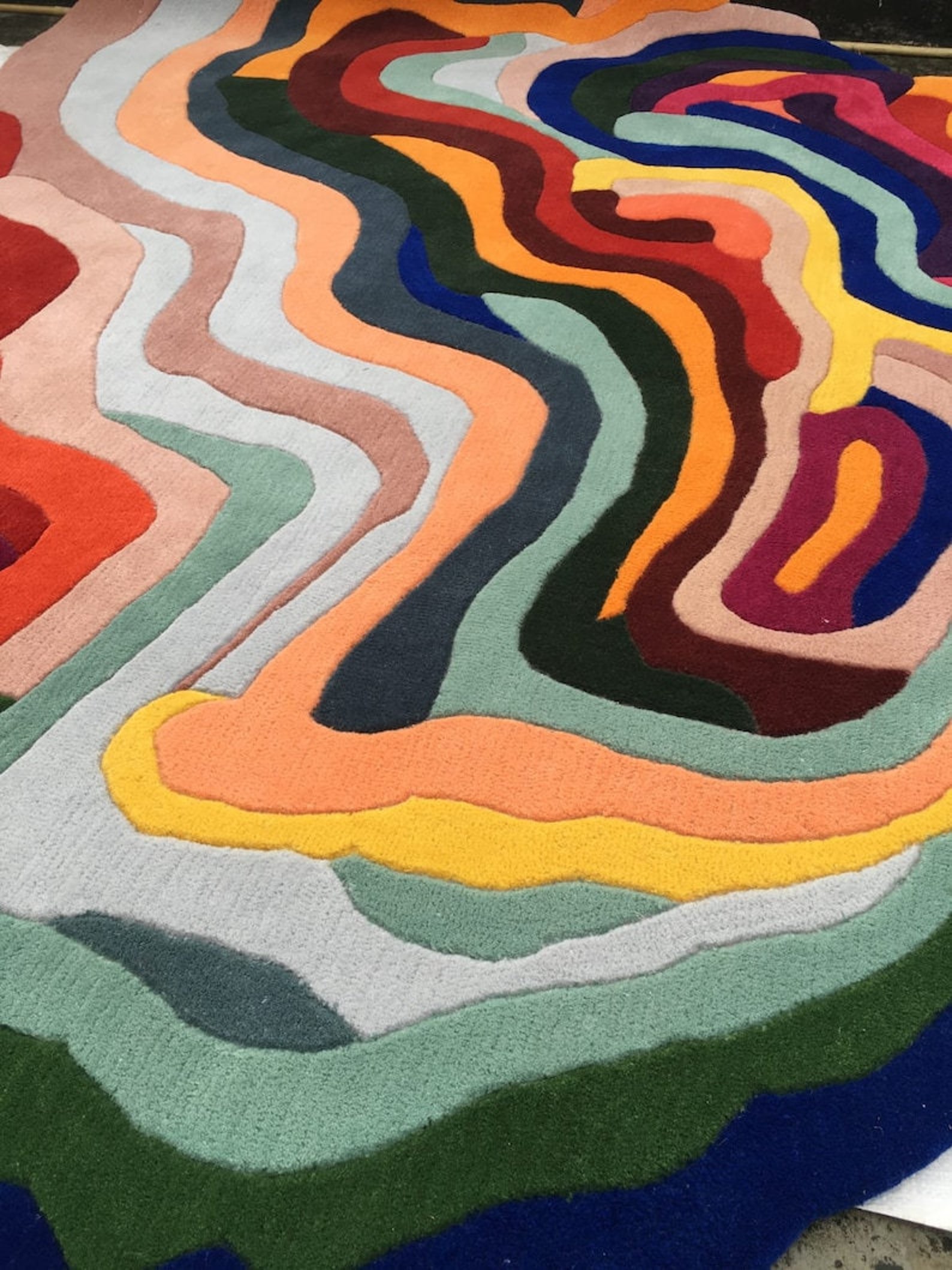 Irregular Shape Rug Alternative Pile Handmade Unique Rug for - Etsy