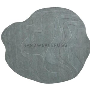 Custom New Irregular Oval Shape Rug Hand Tufted New Rug Latest Design ...