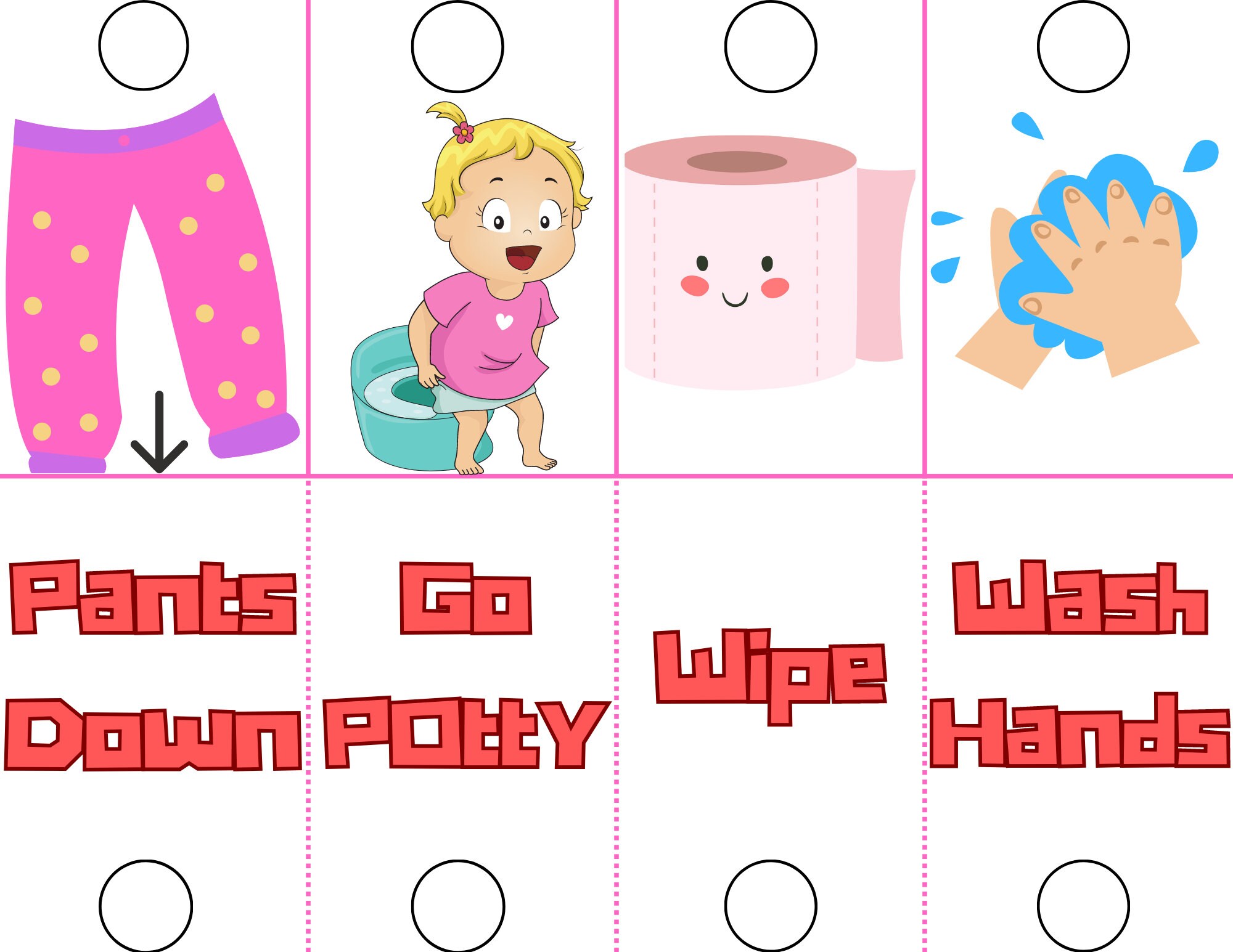 Printable Potty Chart With Magnetic Flaps Digital Download - Etsy