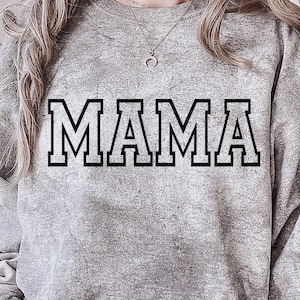 Mama Block Font SVG PNG: Athletic Outline Design (digital Download) - Etsy