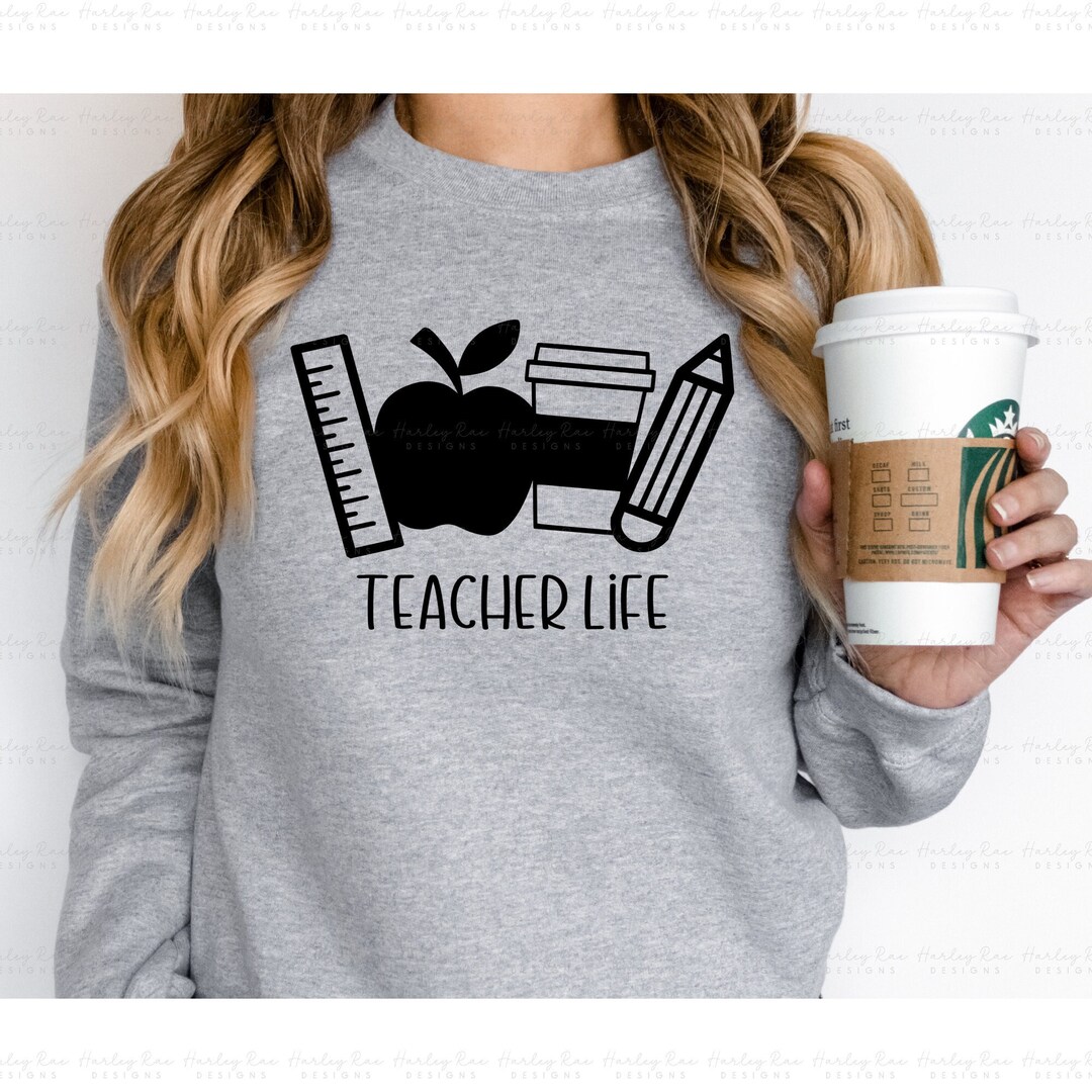 School Items SVG PNG - Teacher Life Svg Png Designs - School Designs ...