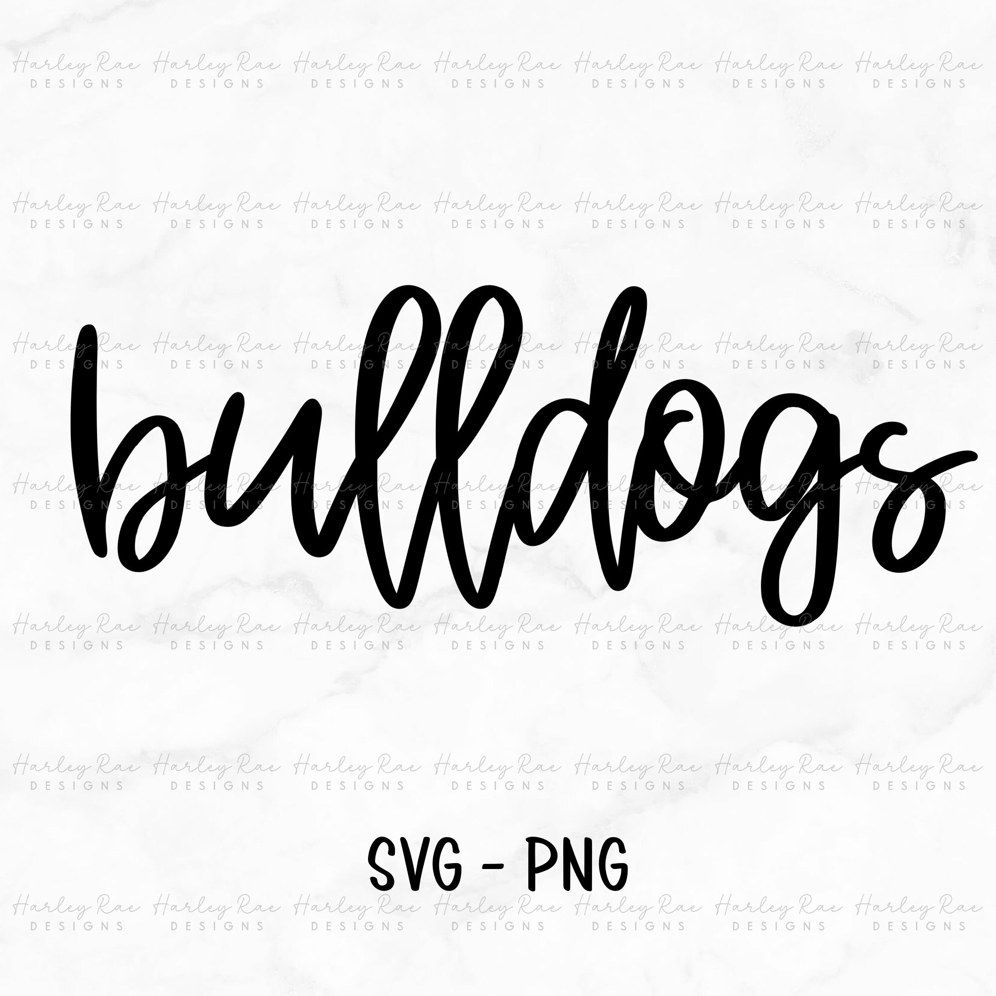 Bulldogs Team Name SVG PNG: Script Font, Mascot Design (digital ...