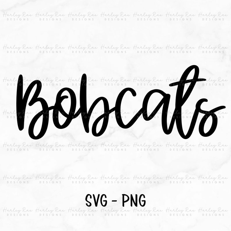 Bobcats Team Name SVG PNG Uppercase & Lowercase Script Svg Png Mascot Designs Svg Png Athletic ...