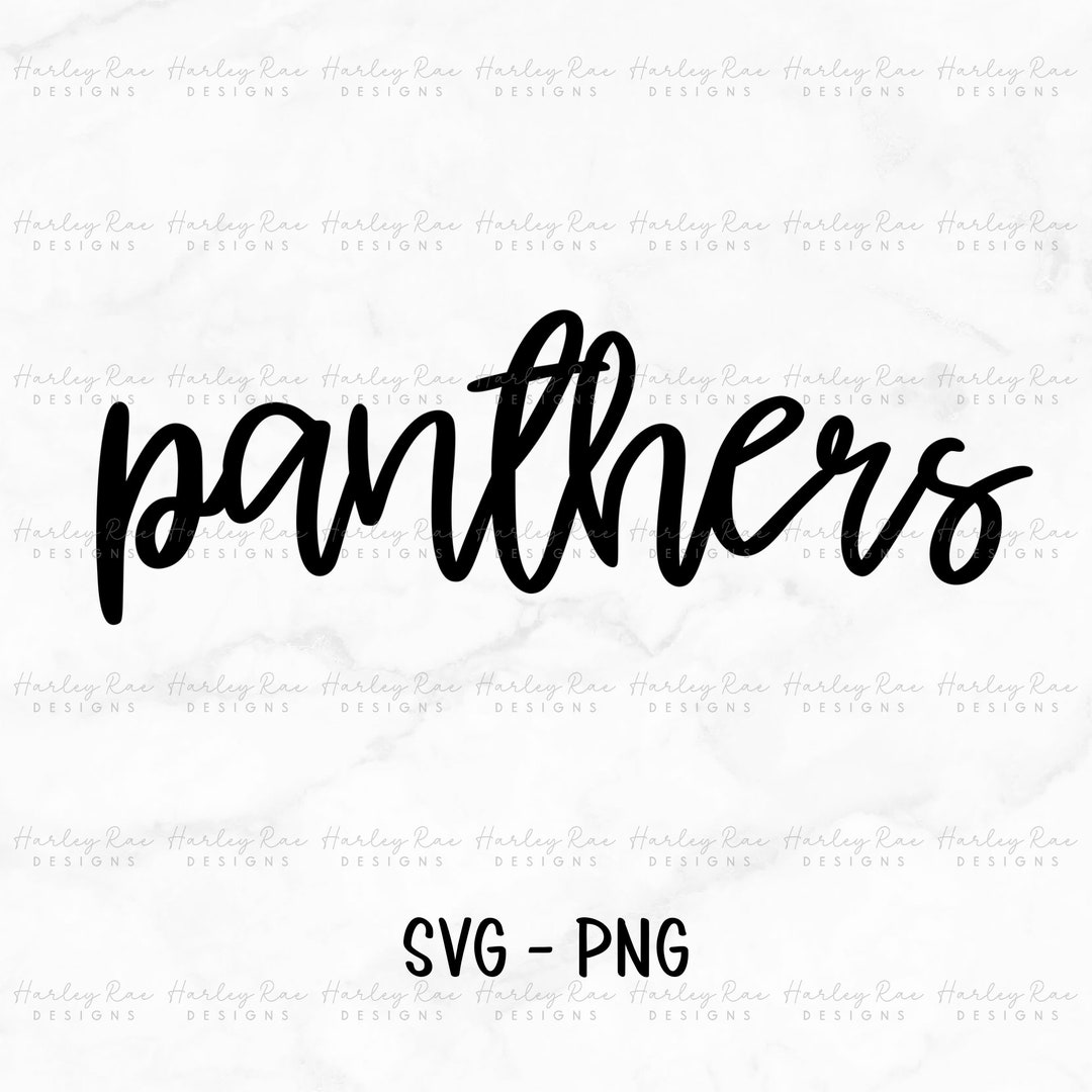 Panthers Team Name SVG PNG - Uppercase & Lowercase Script Svg Png ...