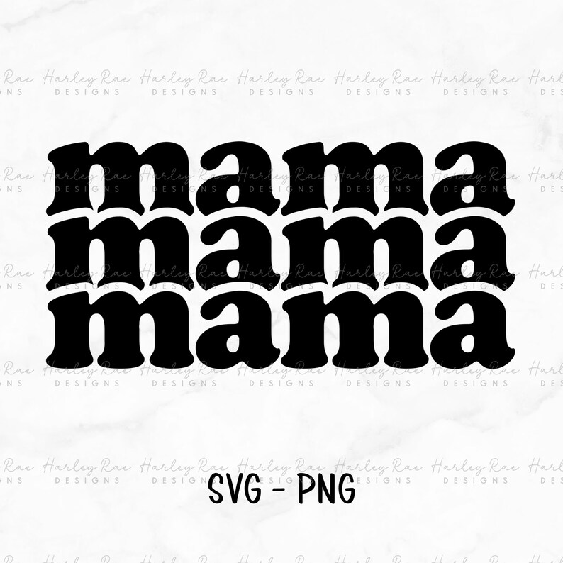 Mama Stacked SVG PNG Mama Block Font Svg Png Designs Minimalist Design ...