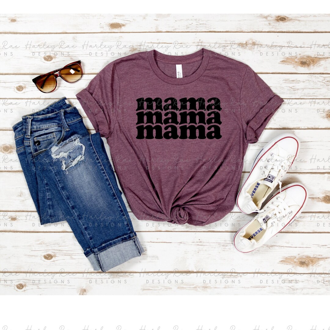 Mama Stacked SVG PNG Mama Block Font Svg Png Designs Minimalist Design ...