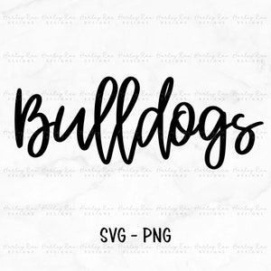 Bulldogs Team Name SVG PNG - Uppercase & Lowercase Script Svg Png ...