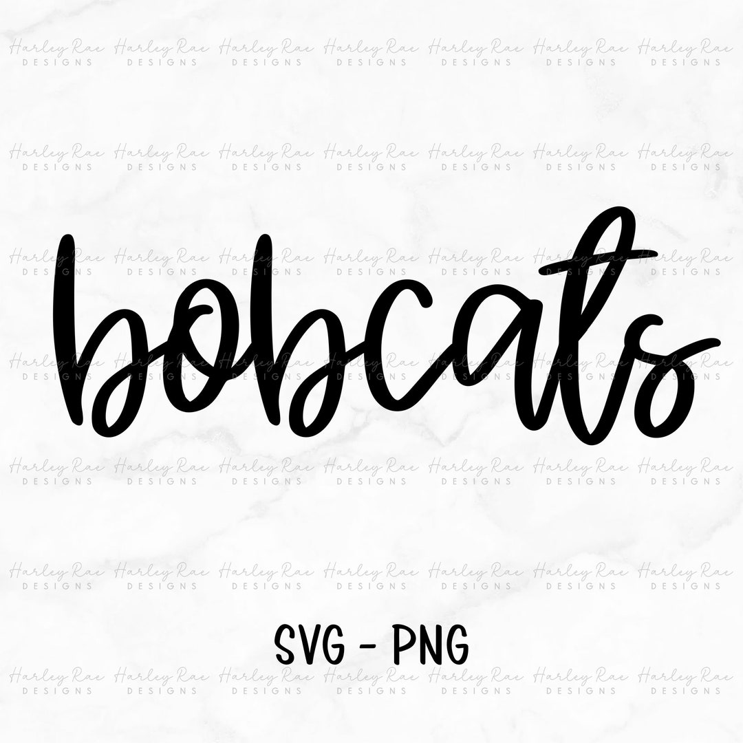 Bobcats Team Name SVG PNG - Uppercase & Lowercase Script Svg Png ...