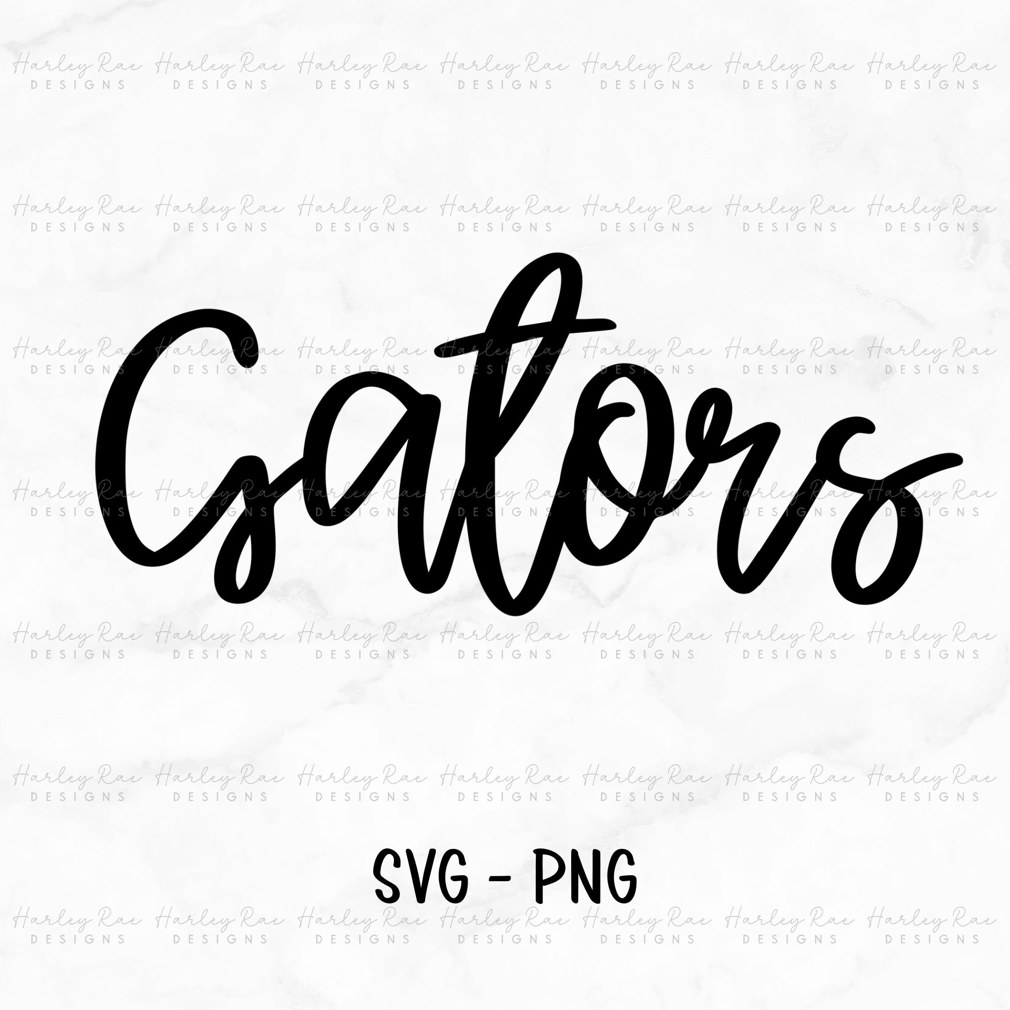 Gators Team Name SVG PNG Uppercase & Lowercase Script Svg Png mascot ...