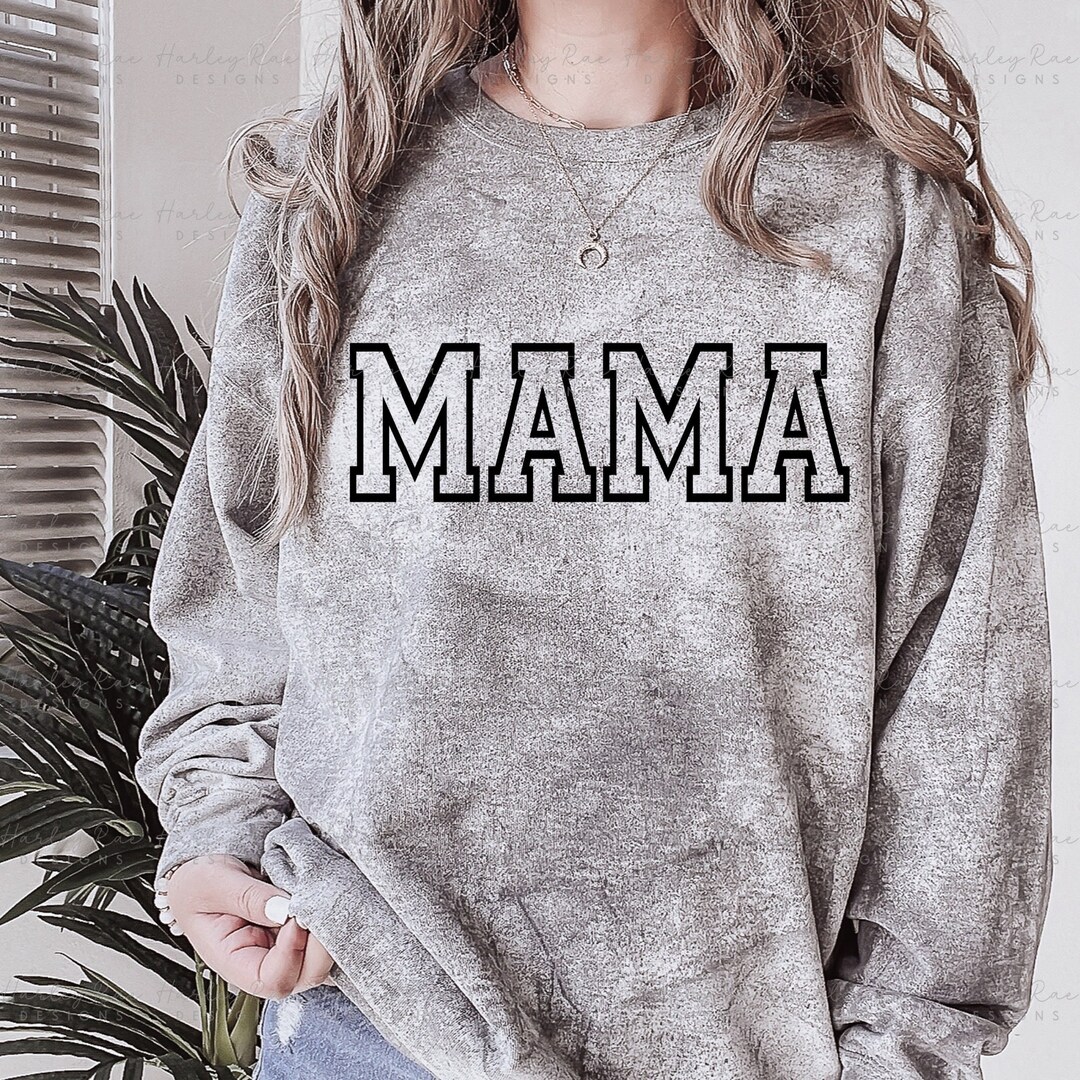 Mama Block Font SVG PNG: Athletic Outline Design (digital Download) - Etsy