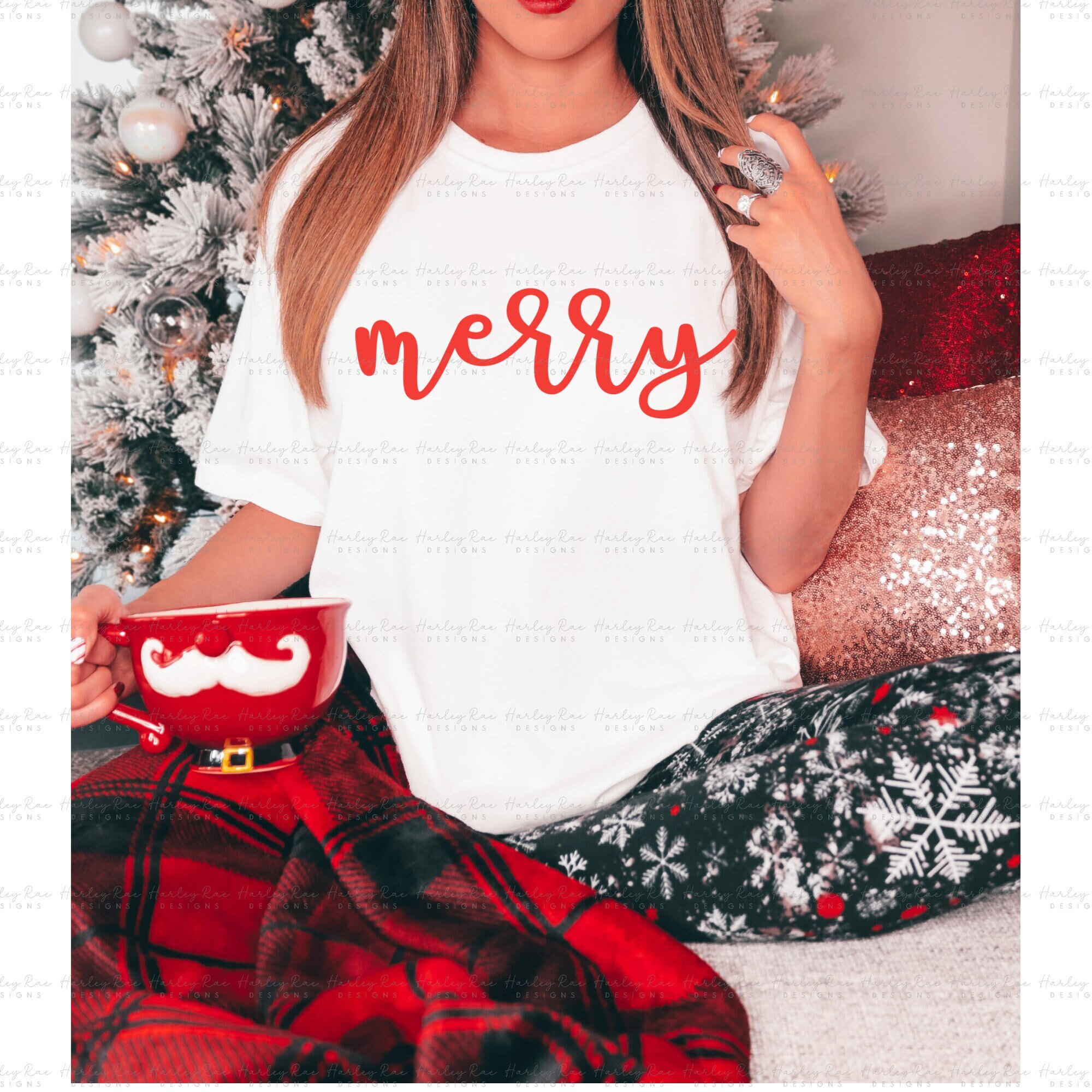 Merry SVG PNG Christmas Svg Png Designs Script Holiday Design Svg Png ...