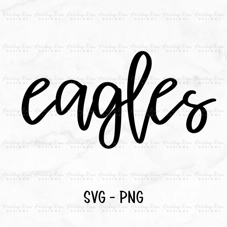 Eagles Team Name Script SVG PNG: Athletic Cut Files (digital Download ...