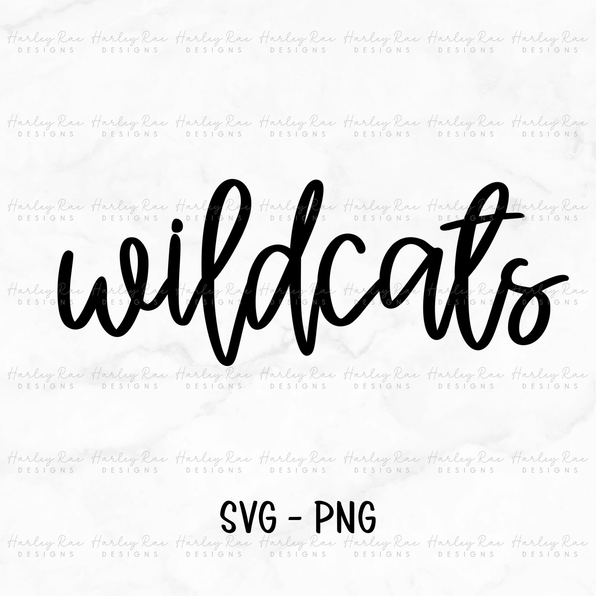 Wildcats Team Name SVG PNG Uppercase & Lowercase Script Svg Png mascot ...