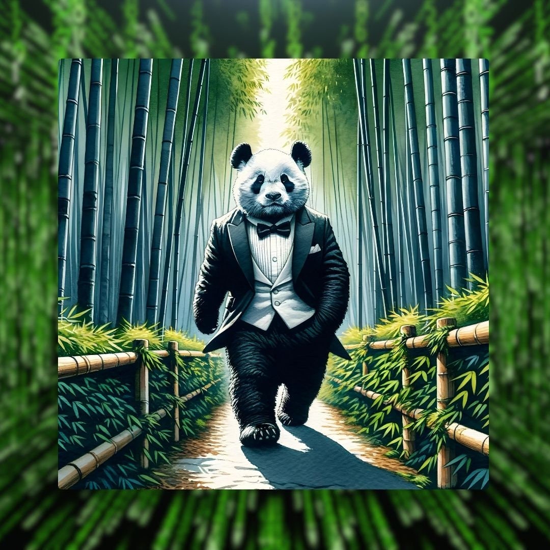 Panda in a Tuxedo Digital Download | Stylish Panda Suit Art | Animals ...