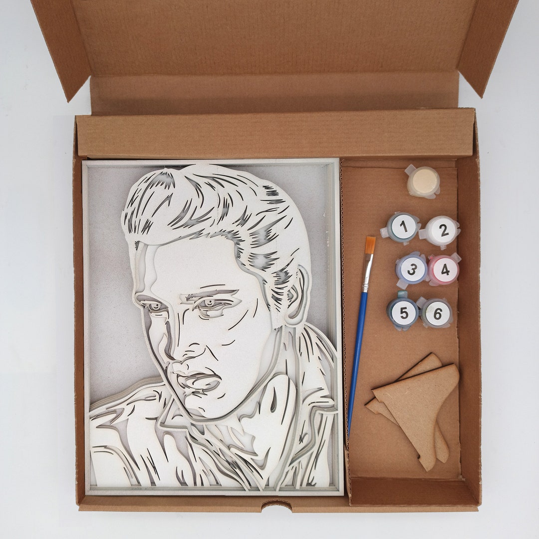 Elvis Presley 3D Wall Art DIY Kit, Zen Craft, Medium Size - Etsy