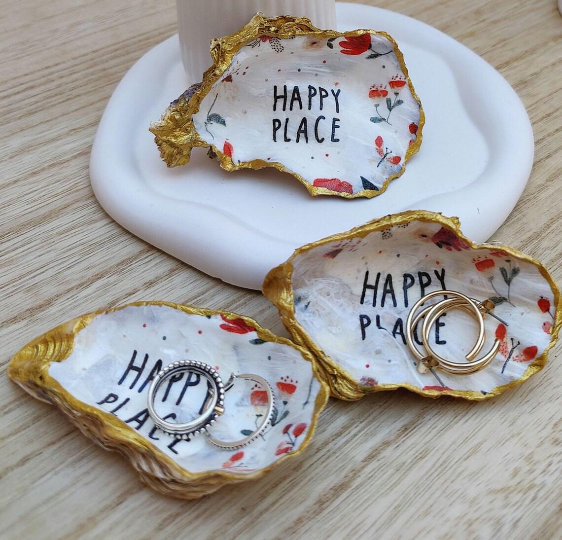 Oysters | Decoupage | Oyster Shells | Shells | Handmade Oyster Shells ...