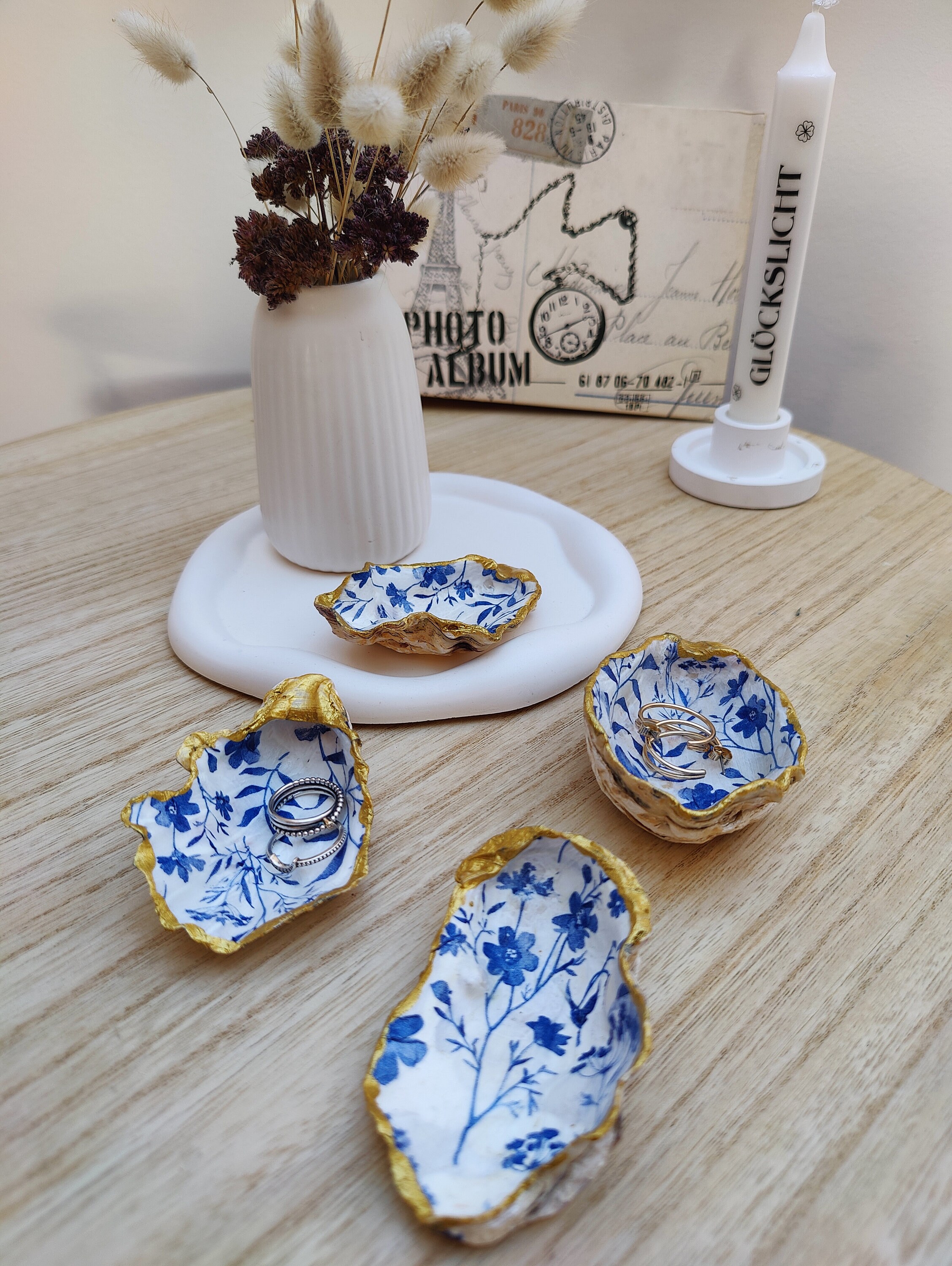 Oysters | Decoupage | Oyster Shells | Shells | Handmade Oyster Shells ...