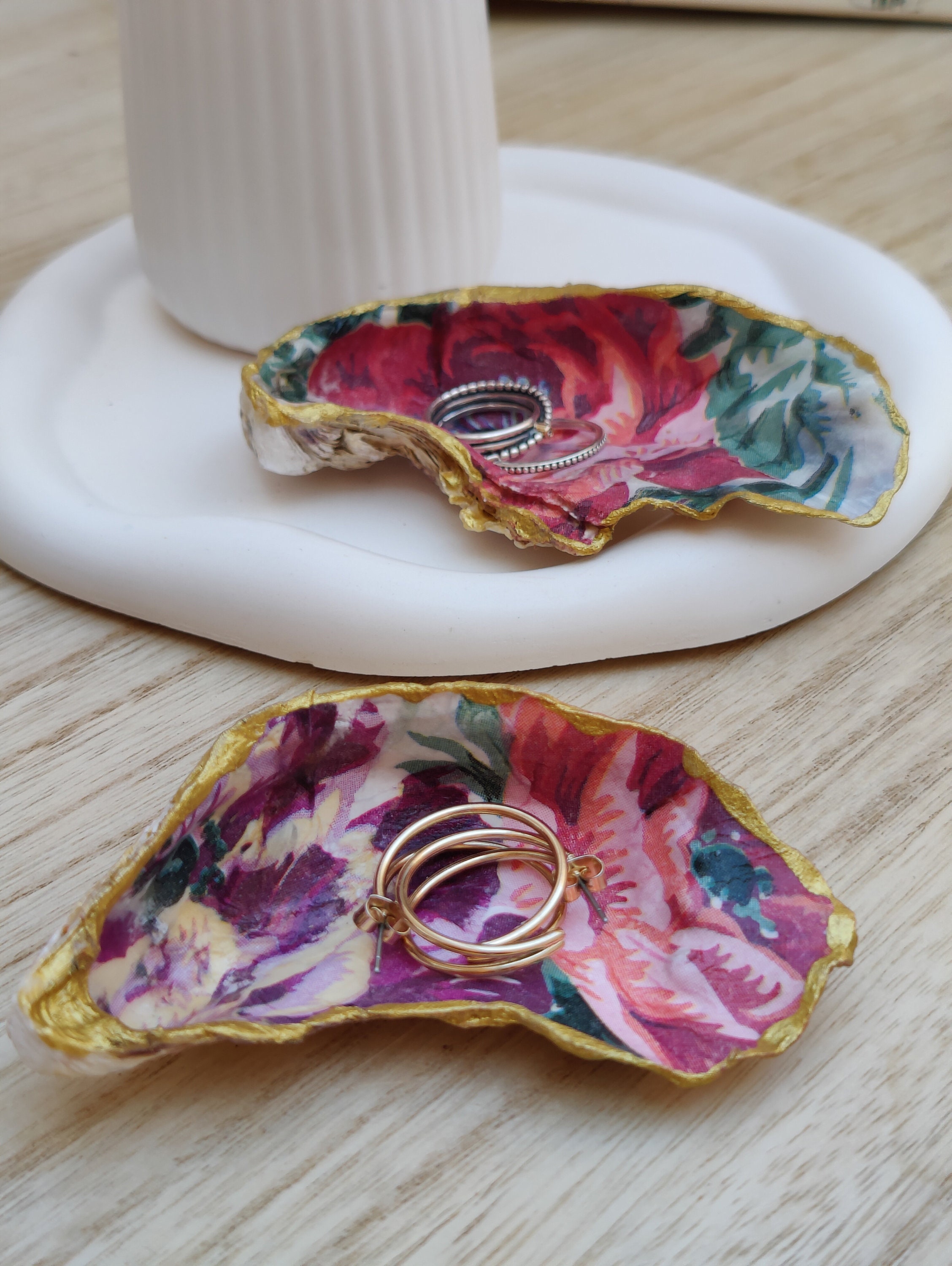 Oysters | Decoupage | Oyster Shells | Shells | Handmade Oyster Shells ...