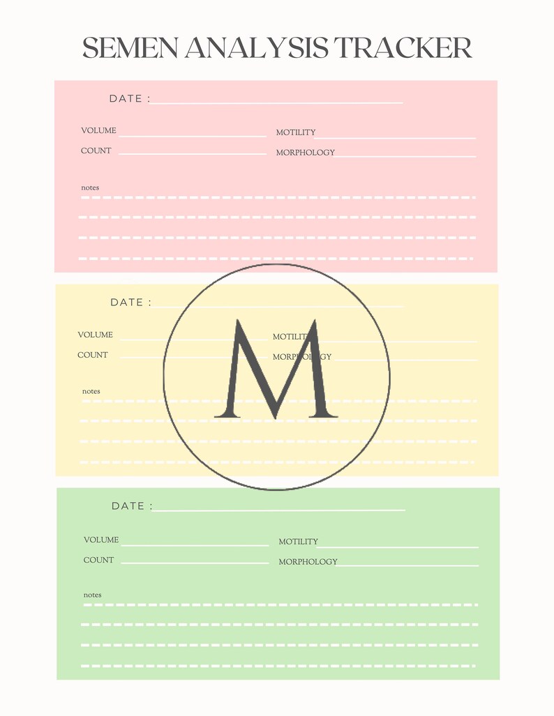 IUI Cycle #1 Tracking Packet Digital Download *fertility Tracker ...