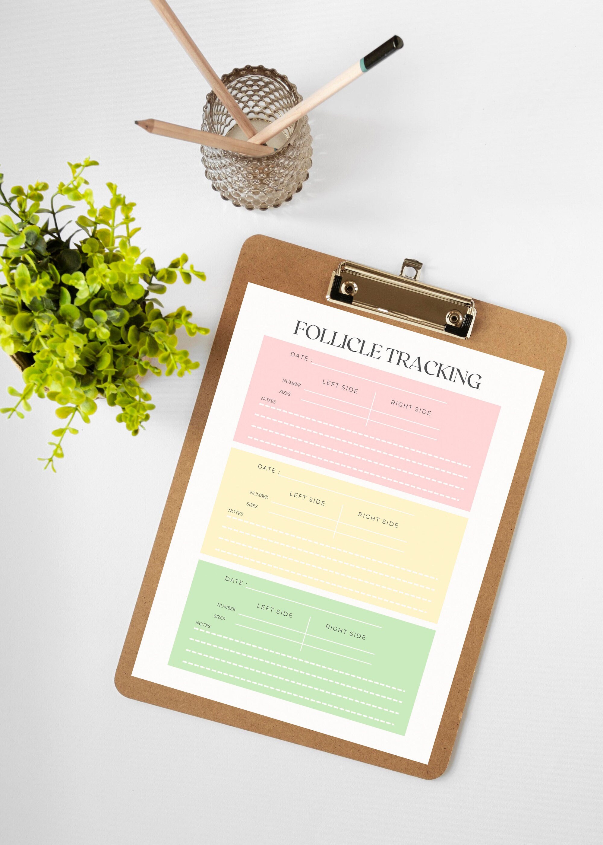 BYO PACKET! Follicle Tracking Sheet for Iui/fertility Treatments - Etsy