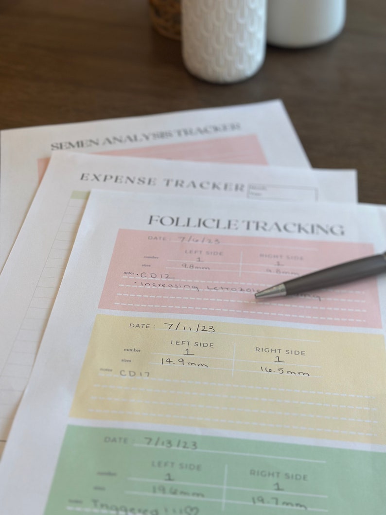 BYO PACKET! Follicle Tracking Sheet for Iui/fertility Treatments - Etsy