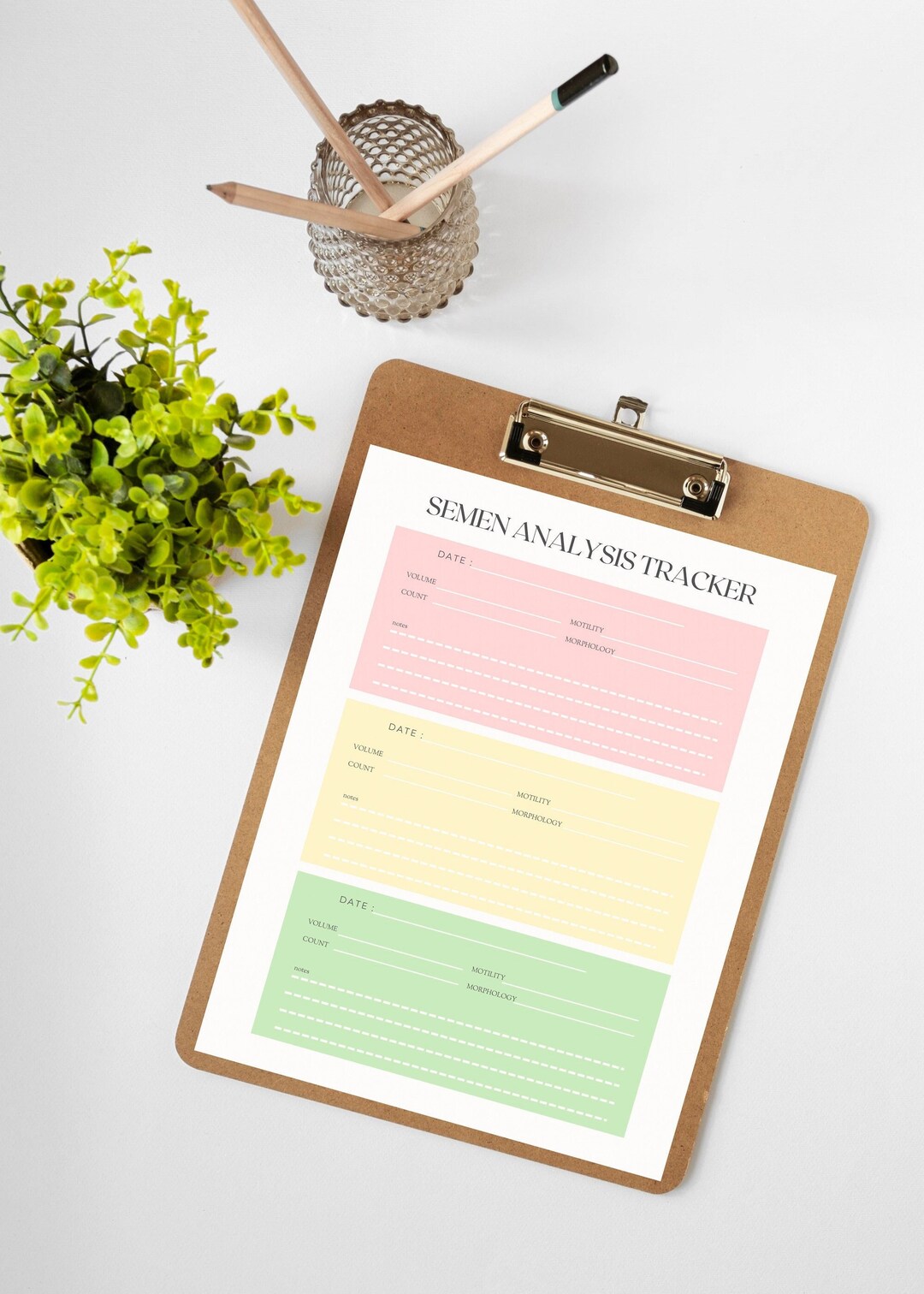 BYO PACKET! Semen Analysis Tracker for Iui/fertility Treatments - Etsy