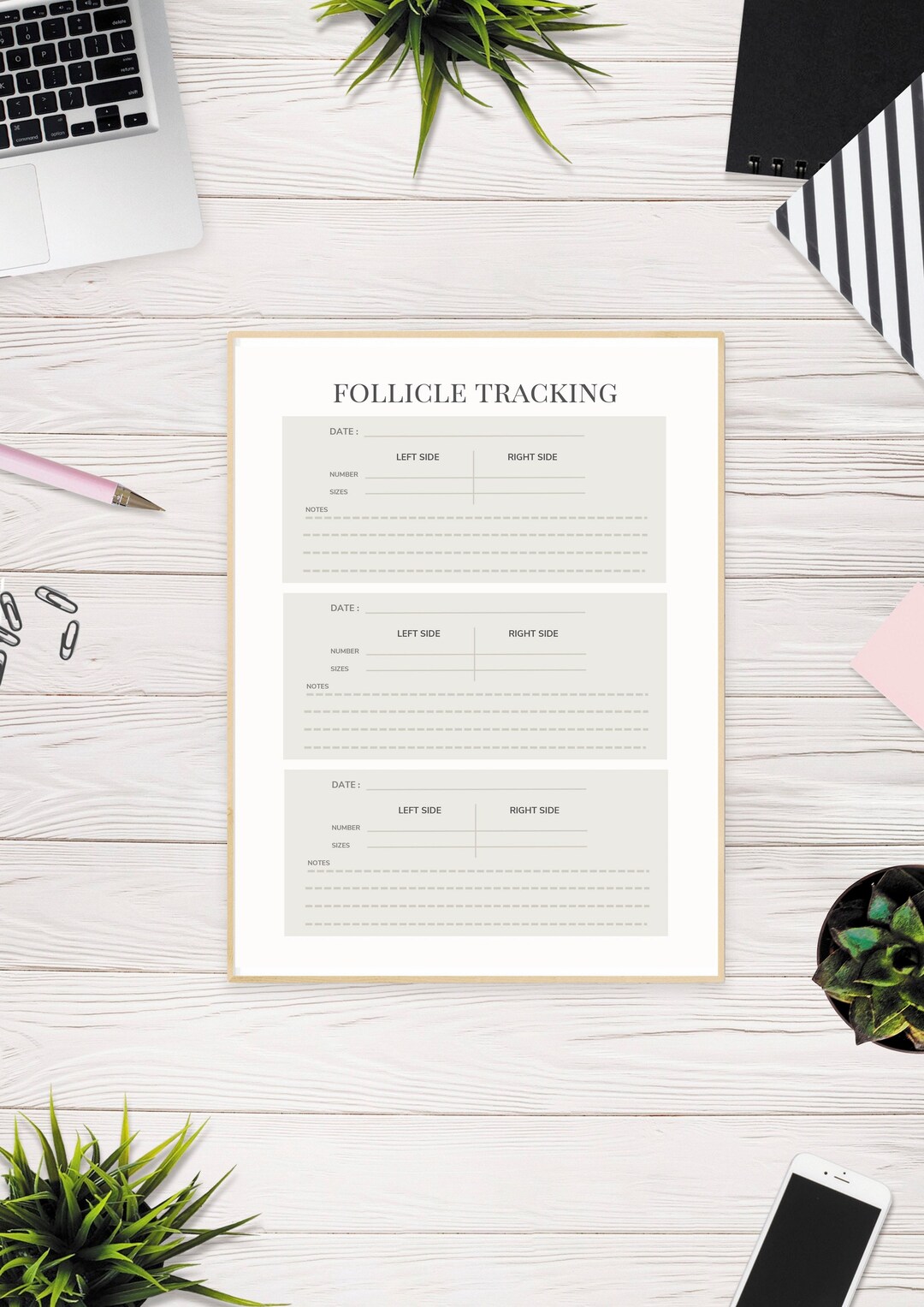 BYO PACKET! Follicle Tracking Sheet for Iui/fertility Treatments - Etsy