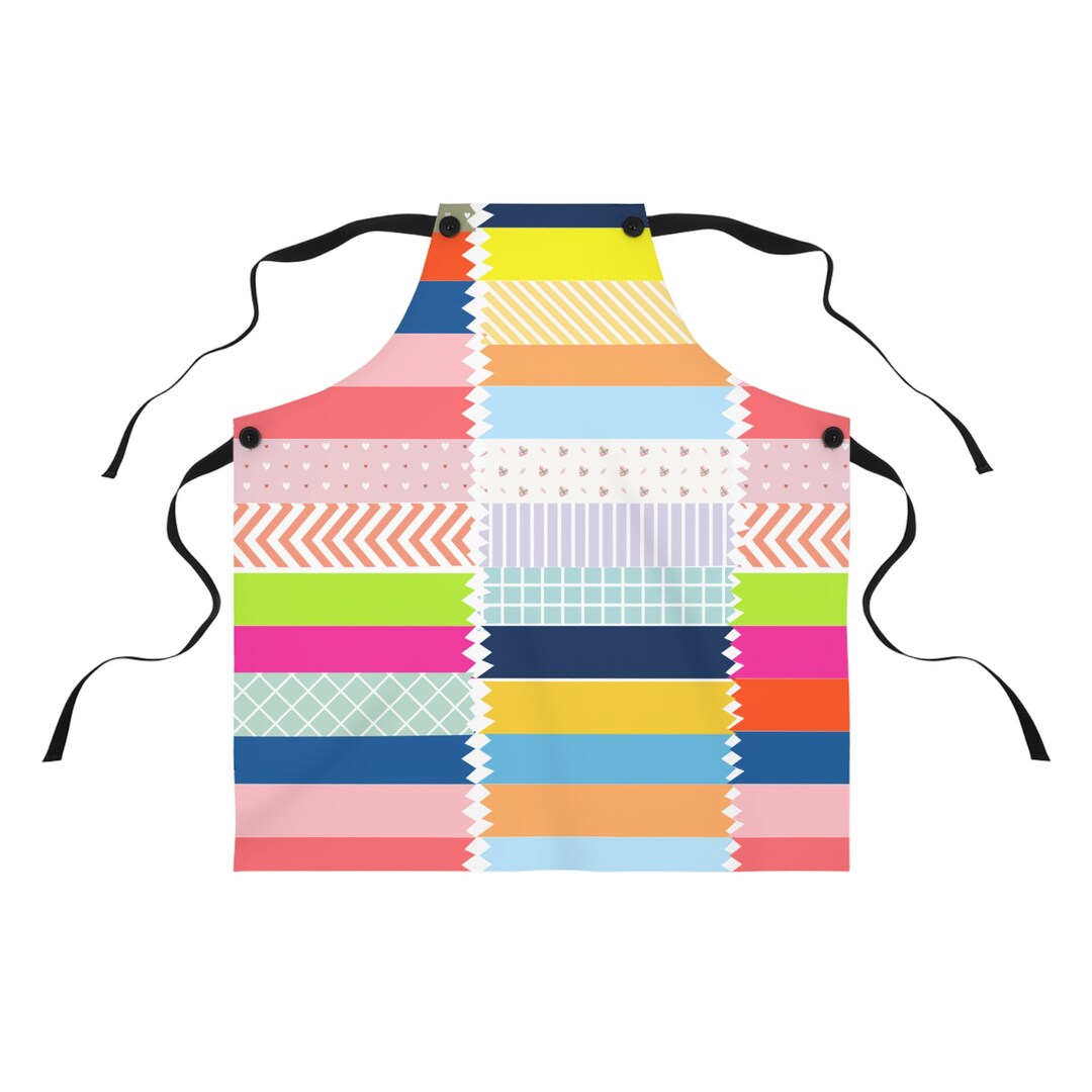 Apron AOP, Kitchen Apron, Chef, Cook, Colorful, Apron, Patched ...