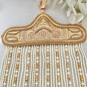 Indian Groom Sehra- Indian Wedding Accessories- Golden Sehra With White ...