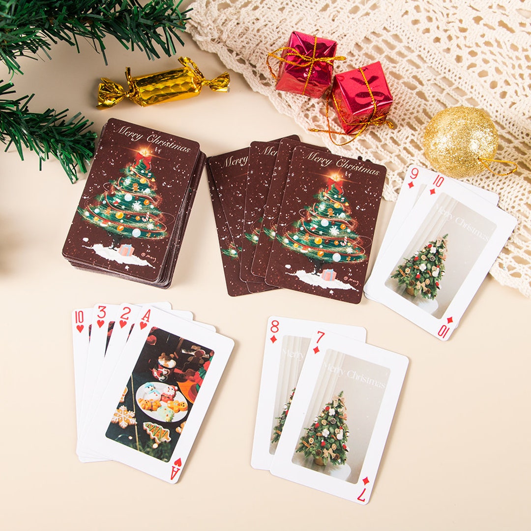 Custom Christmas Playing Cards Christmas Card Guestbook - Etsy