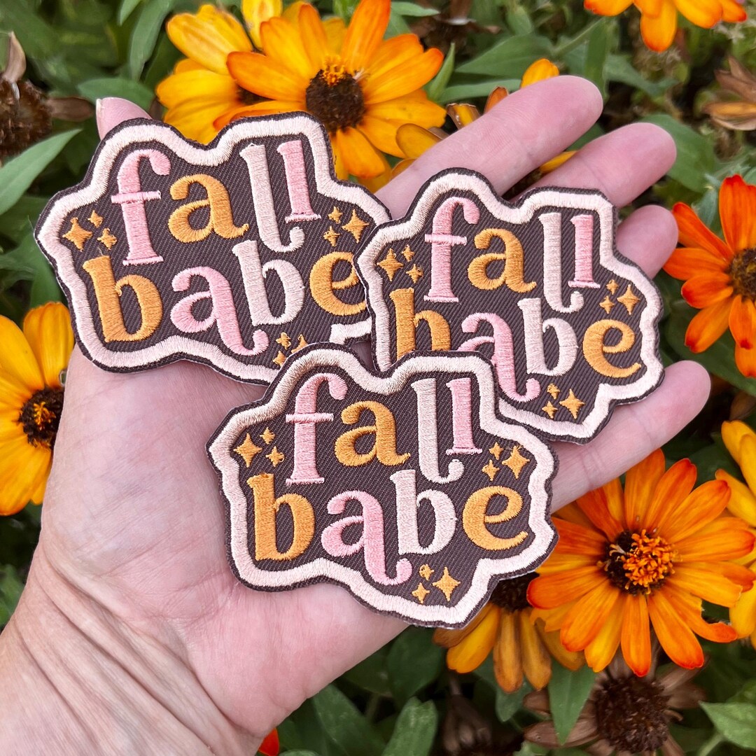 Fall Babe Patches Hat Patch Embroidered / Iron on / Trucker Hat Patch ...