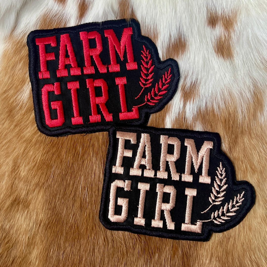 Farm Girl Patch Embroidered / Iron on / Trucker Hat Patch / Southern ...