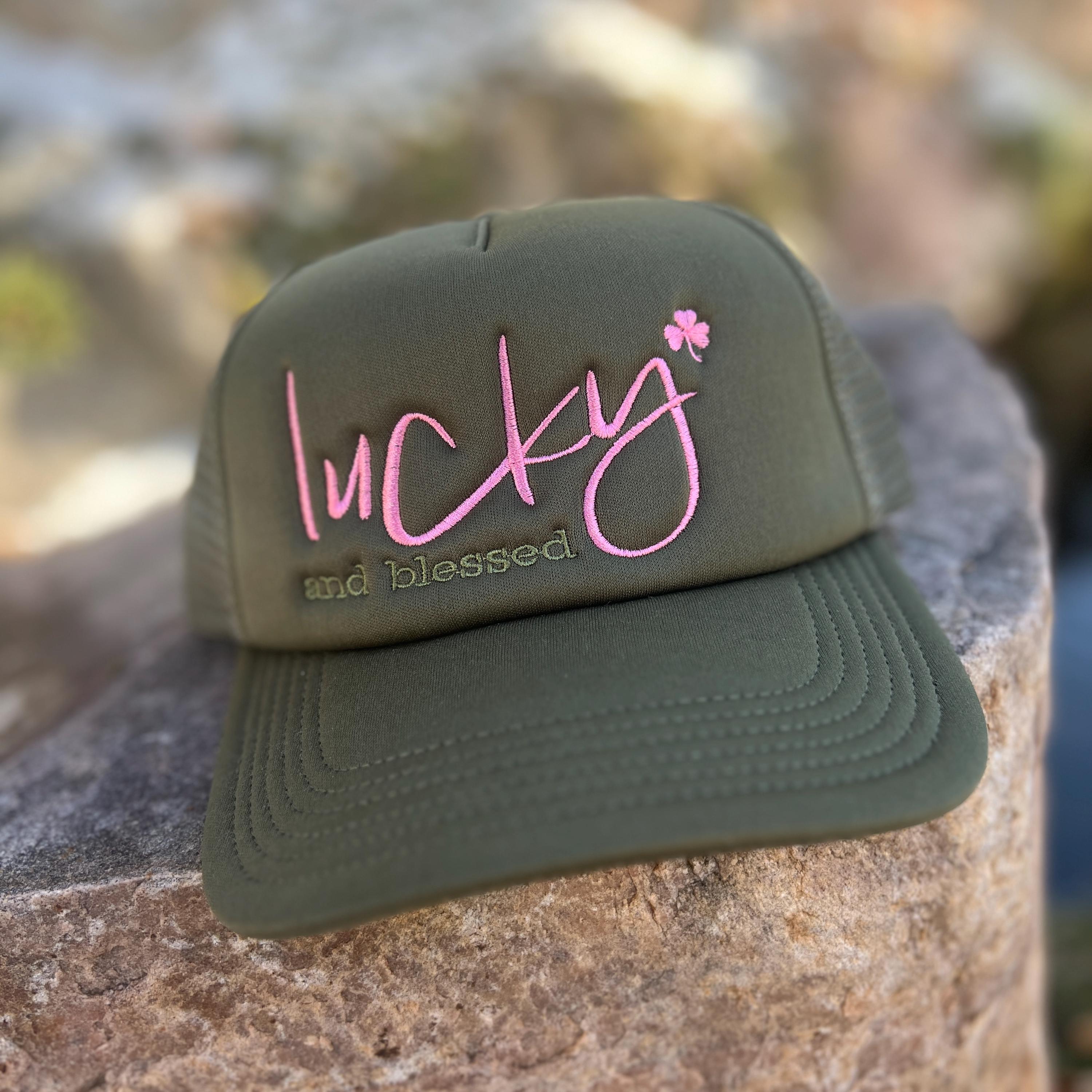 Lucky and Blessed Embroidered Hat / Trucker Hat / Southern Gal / Trendy ...