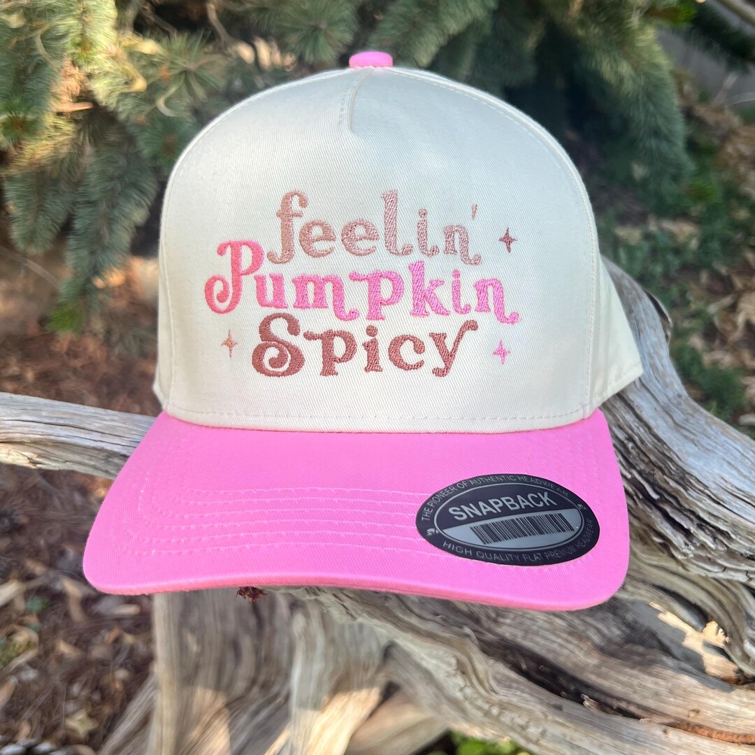 Feelin Pumpkin Spicy Embroidered Vintage Style Trucker Hat / Trucker ...