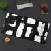 Stylish Black and White Desk Mat, Modern Office Decor, Home Office ...