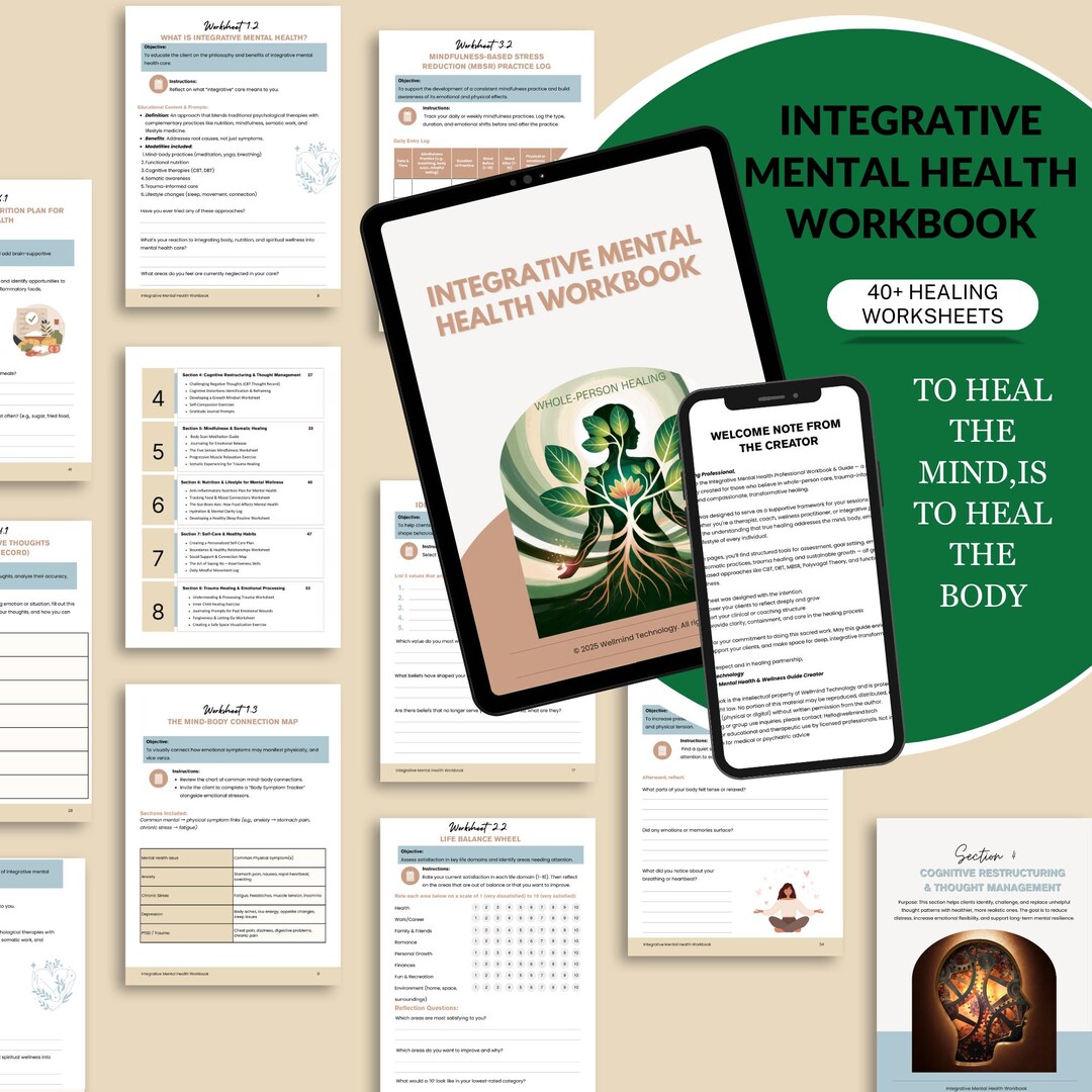 Integrative Mental Health Professional Workbook | Provider Guide PDF ...