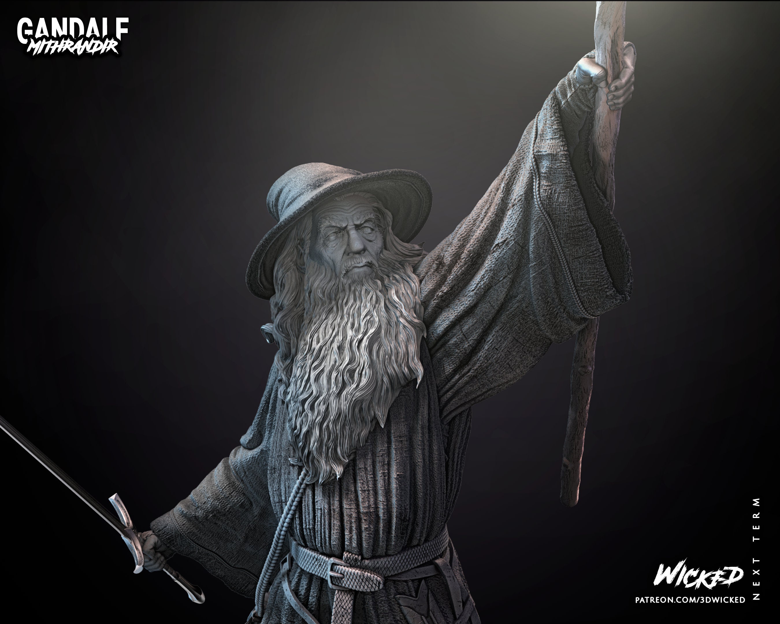 Gandolf 3D Model Kit - Etsy