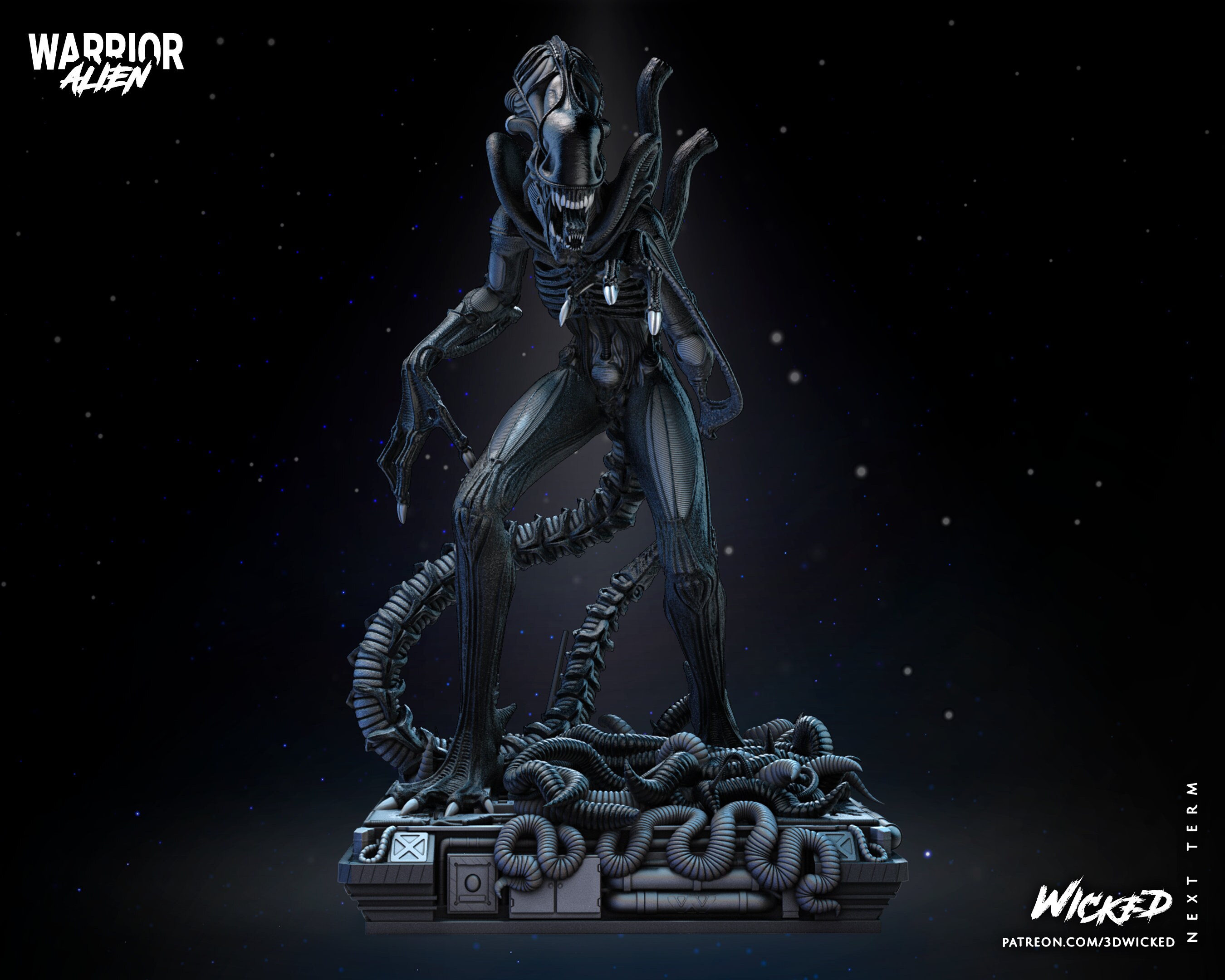 Alien Warrior 3D Model Kit - Etsy