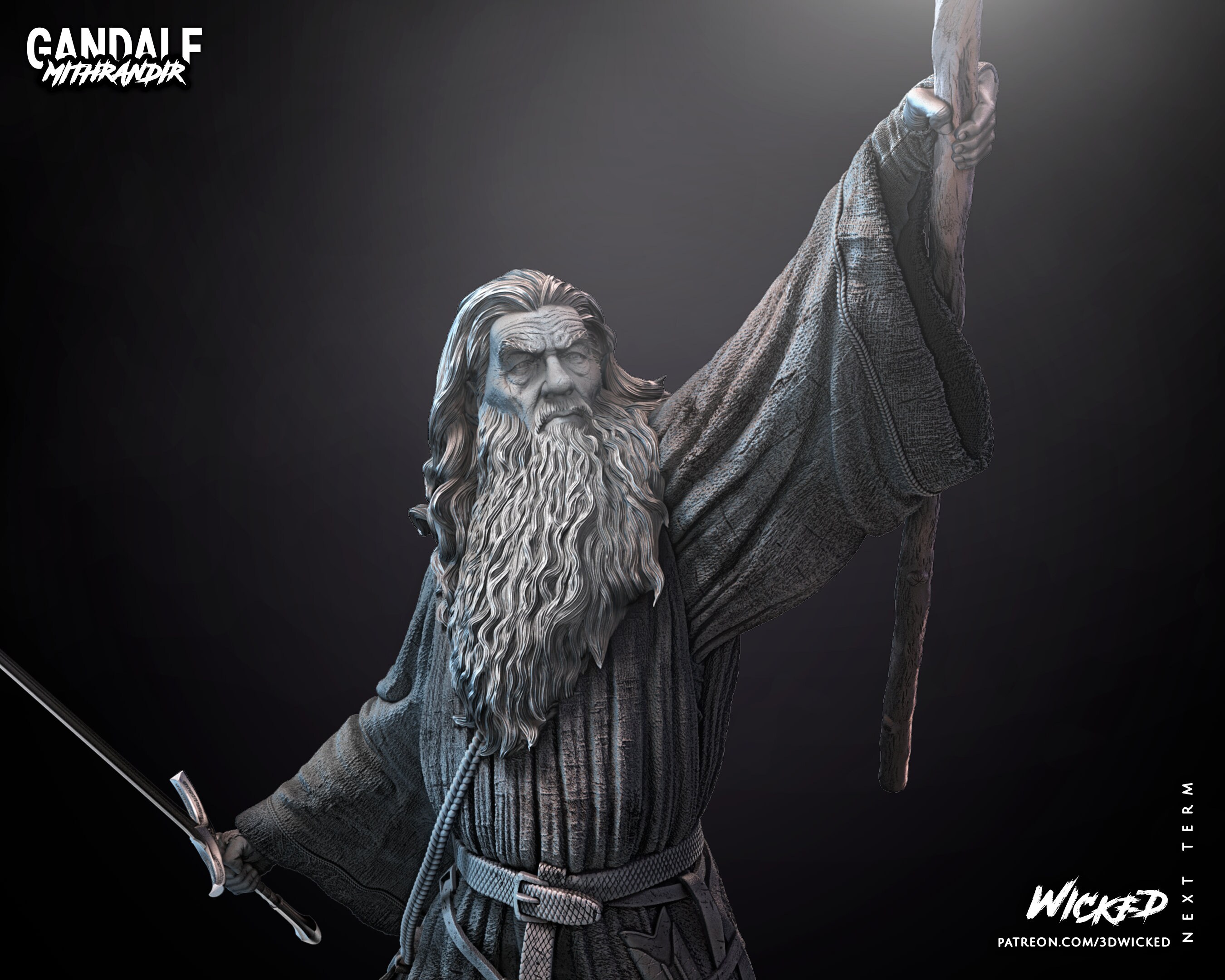 Gandolf 3D Model Kit - Etsy