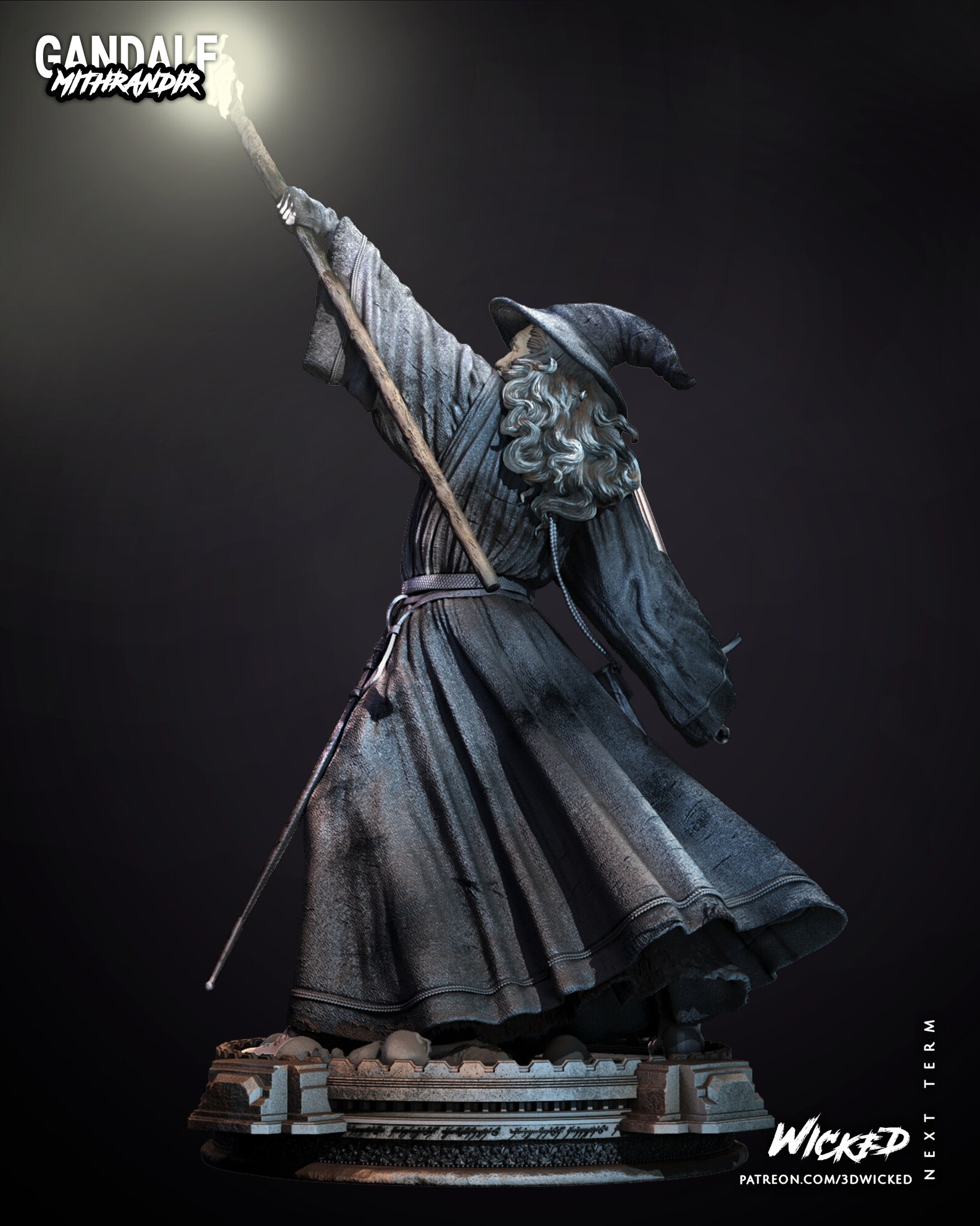 Gandolf 3D Model Kit - Etsy