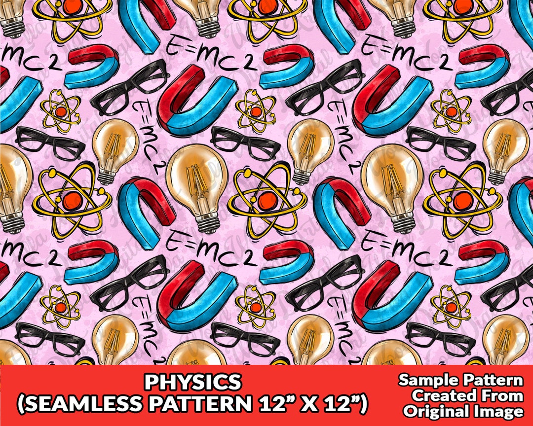 Physics Seamless Pattern Digital Paper, Physics Digital Seamless ...