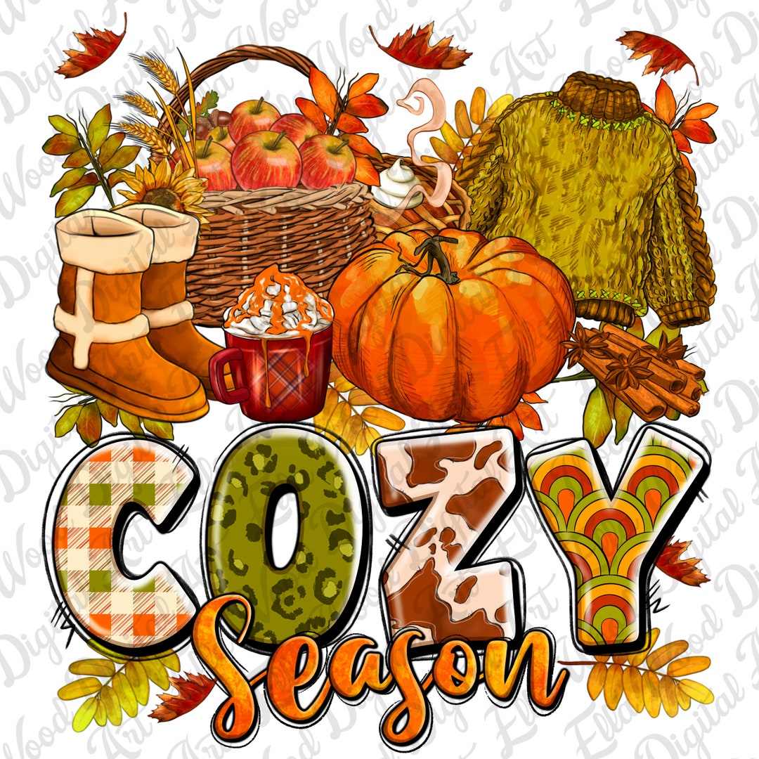 Cozy Season Png Sublimation Design Download, Hello Fall Png, Autumn Png ...