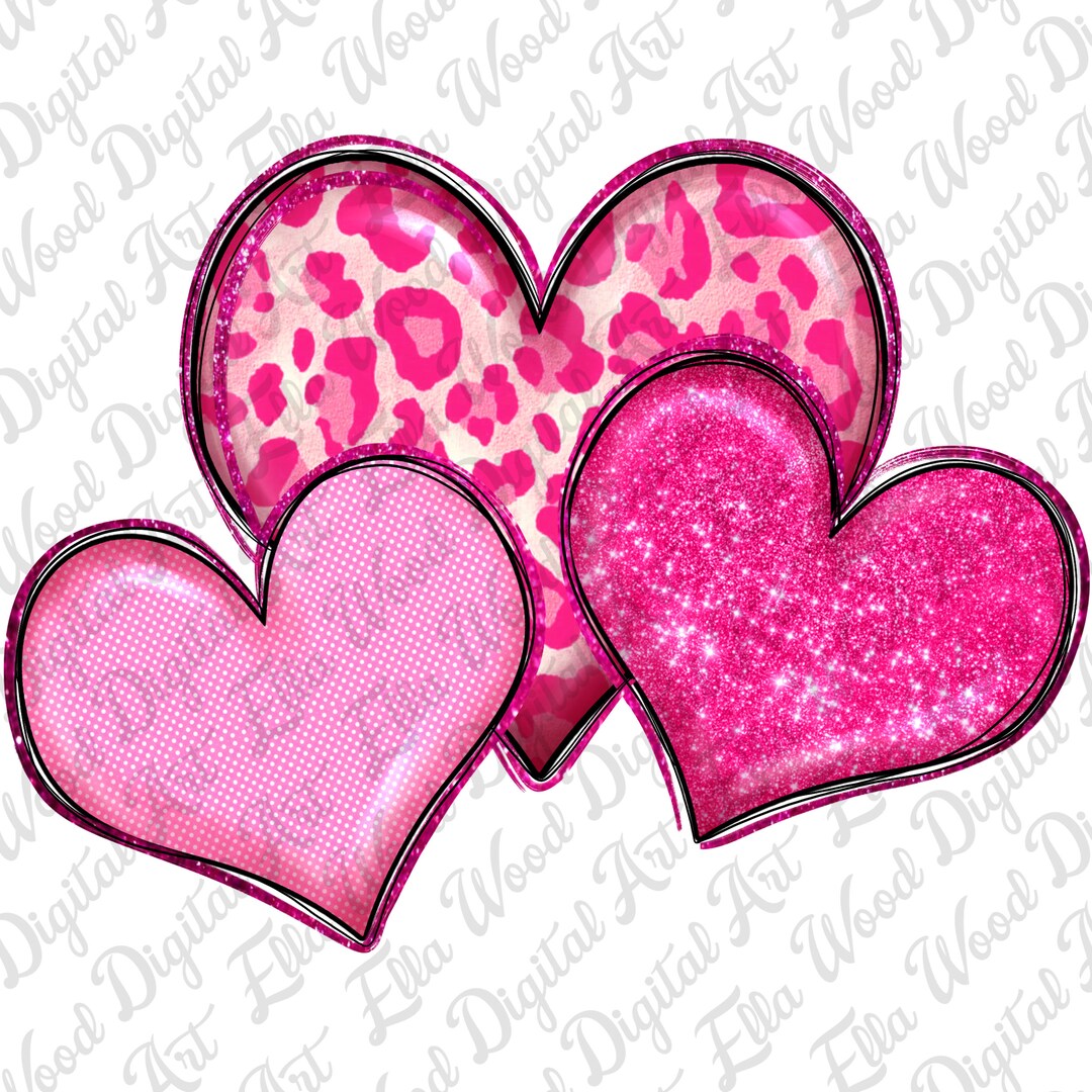 Valentine's Day Hearts Png Sublimation Design Download, Happy Valentine ...