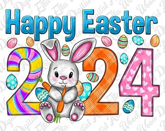 Happy Easter 2024 Png, Sublimation Design Download, Happy Easter Day ...
