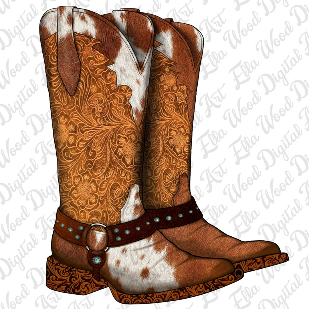 Western Cowboy Boot Png Sublimation Design Download, Vintage Boots Png ...