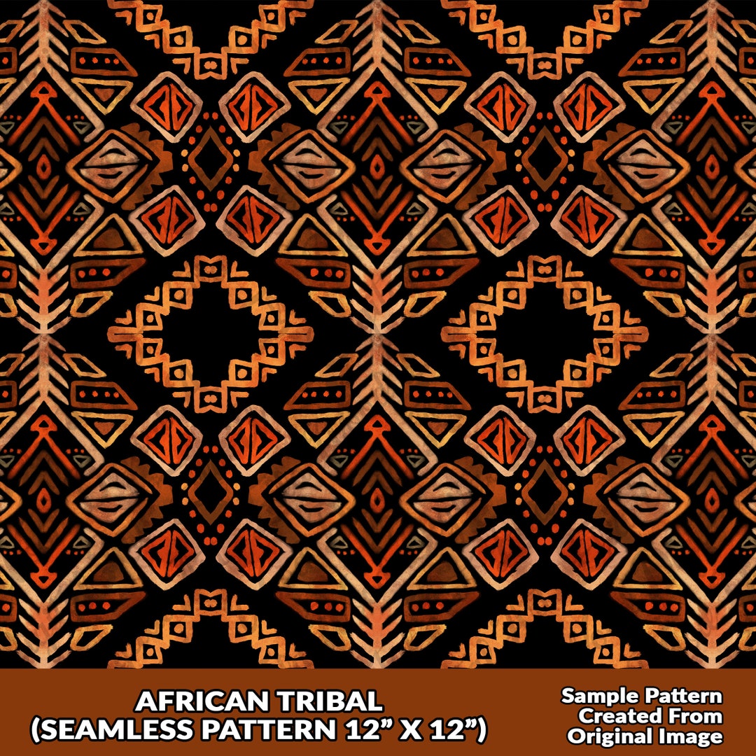 African Tribal Seamless Pattern Digital Paper, African Digital Seamless Pattern Png, Seamless ...