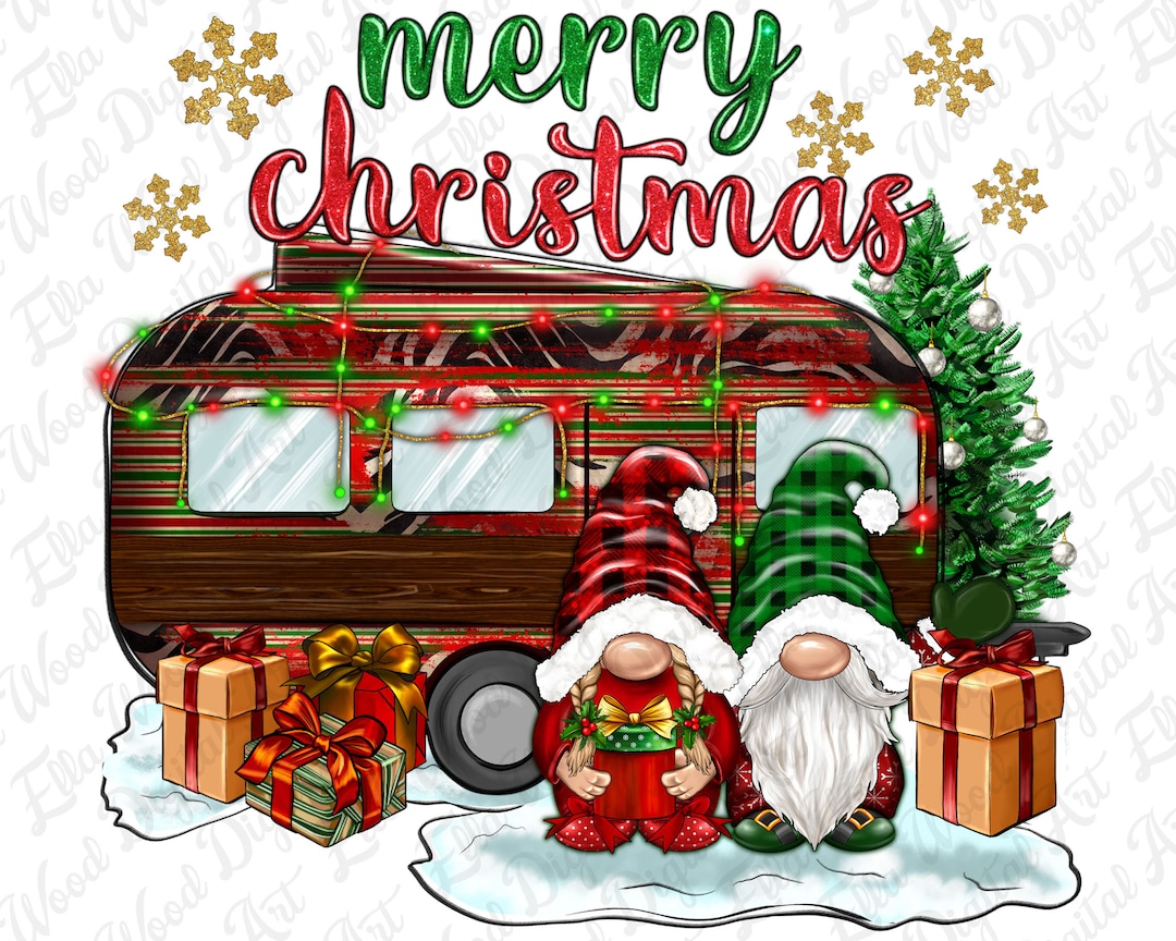 Merry Christmas Caravan Png Sublimation Design Download, Merry ...