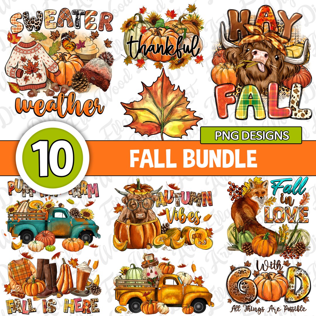 Fall Bundle Png Sublimation Design Download, Hello Fall Png, Autumn ...