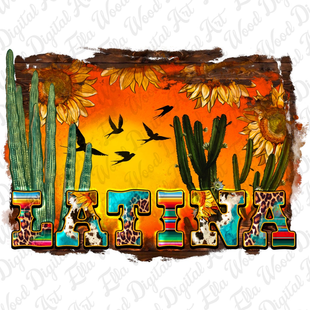 Western Latina Png Sublimation Design Download, Western Png Design ...
