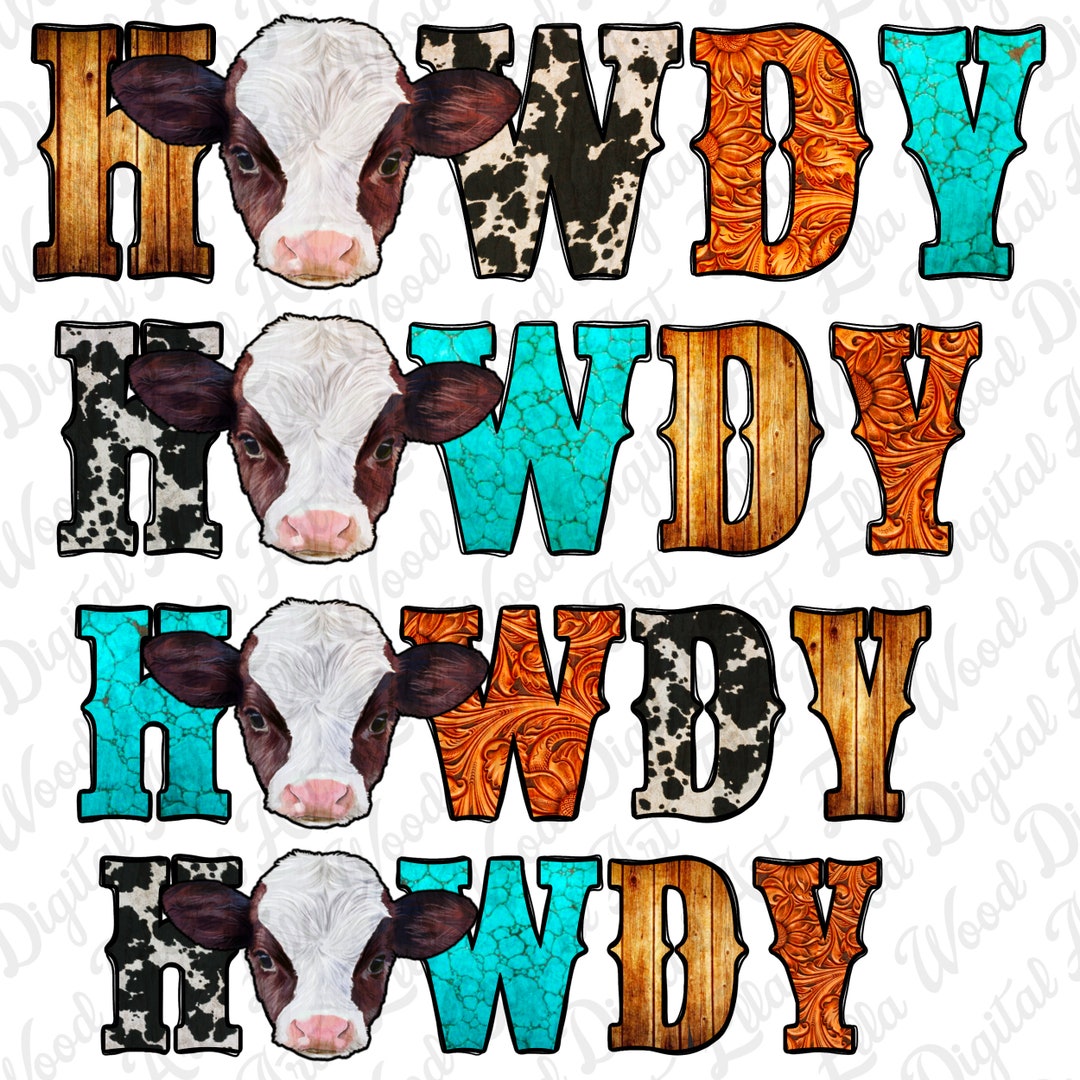Western Howdy Baby Cow Png Sublimation Design Download, Cowboy Png ...